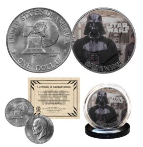 darth vader - star wars officially licensed 1976 eisenhower ike dollar u.s. coin