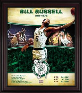 bill russell boston celtics framed 15" x 17" hardwood classics player collage - nba player plaques and collages