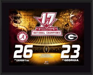 alabama crimson tide 10.5" x 13" college football playoff 2017 national champions sublimated plaque - college team plaques and collages