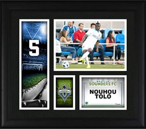 nouhou tolo seattle sounders framed 15'' x 17'' player collage - soccer plaques and collages