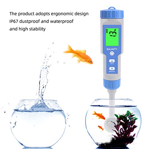 IP67 PH Meter Watertight Salinity Meter Tester or Food High Accuracy Salt Accuracy Concentration Measuring Salinometer Digital Measurement Range Quality