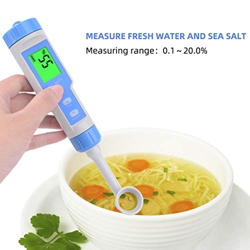 IP67 PH Meter Watertight Salinity Meter Tester or Food High Accuracy Salt Accuracy Concentration Measuring Salinometer Digital Measurement Range Quality