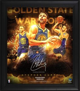 stephen curry golden state warriors framed 15" x 17" stars of the game collage - facsimile signature - nba player plaques and collages