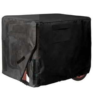 womaco generator covers waterproof dustproof heavy duty universal durable portable outdoor generator cover protector for 2200-5000 watt generators (32”l x 24”w x 24”h, black)