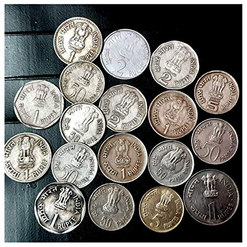 1960-90 Republic India 10 Different Very Old Vintage Rupee Paisa Indian Commemorative Coins - Superb Rare Historical Collectibles Set