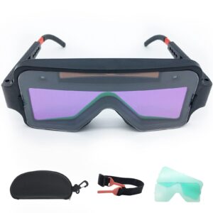 welding goggles auto darkening,solar auto darkening welding glasses over glasses mask helmet, welder safety eye protection pc glasses