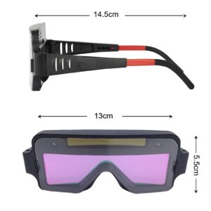 Welding Goggles Auto Darkening,Solar Auto Darkening Welding Glasses Over Glasses Mask Helmet, Welder Safety Eye Protection PC Glasses