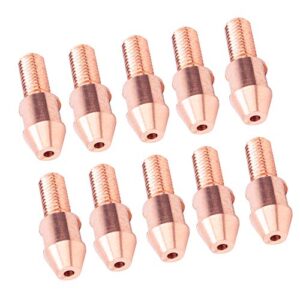 10pcs welding contact tip, arc welding nozzle for screw m12 submerged arc welding accessory arc welding tip welder tool(0.4)