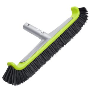 sepetrel pool brush head for cleaning pool walls,heavy duty inground/above ground swimming pool scrub brushes with premium strong bristle & reinforced aluminium back