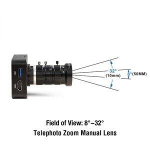 MOKOSE 4K HDMI Industry Camera C/CS-Mount Teaching Webcam with 10-50MM Telephoto Zoom Manual Lens