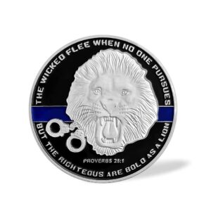 Thin Blue Line Lives Matter Police Officer Military Coin Law Enforcement Challenge Coin