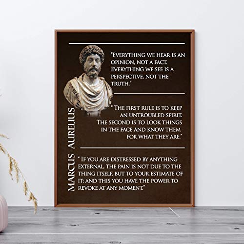 Untroubled Spirit - Motivational wall decor, Perfect Inspirational Wall Art, Adorn your home, Educational Institutes, and Community Spaces with these Philosophical Quotes Prints, Unframed - 11x14