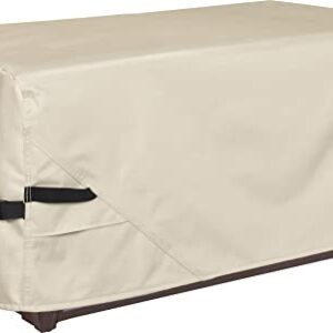 Porch Shield Patio Deck Box Storage Cover - Outdoor Waterproof 600D Rectangular Fire Pit Table Covers 56 x 26 inch, Beige