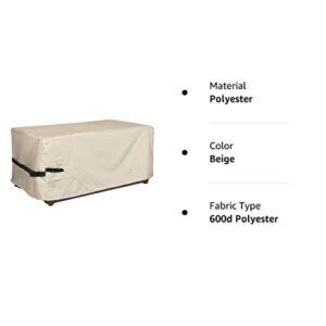 Porch Shield Patio Deck Box Storage Cover - Outdoor Waterproof 600D Rectangular Fire Pit Table Covers 56 x 26 inch, Beige