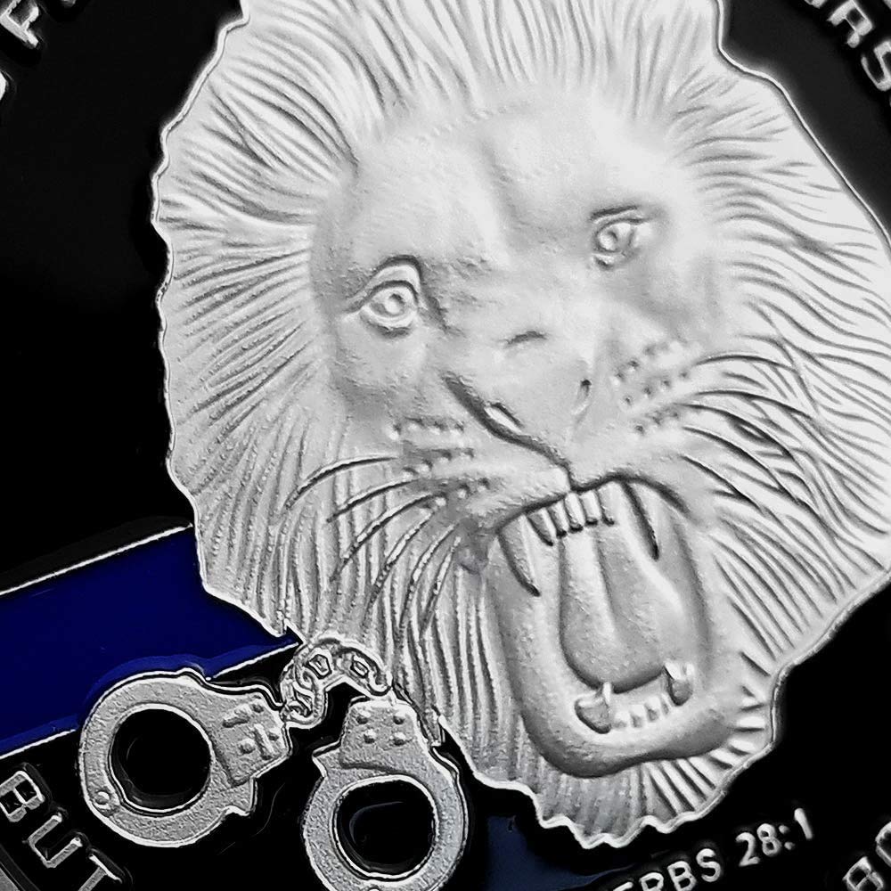 Police Officer Law Enforcement Challenge Coin Thin Blue Line Lives Military Commemorative Coins