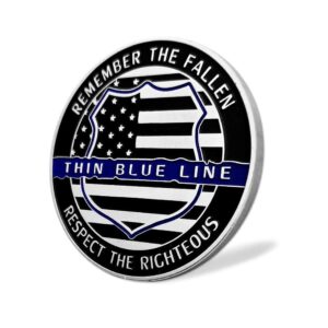 Police Officer Law Enforcement Challenge Coin Thin Blue Line Lives Military Commemorative Coins