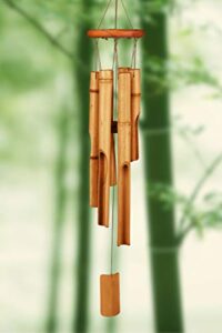 bamboo wind chimes-30'' wooden wind chimes for outdoor & indoor,garden, yark,patio and home décor (30inch)