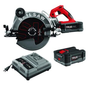 skil 10-1/4'' truehvl cordless worm drive skilsaw circular saw kit with 2 batteries - spth70m-21