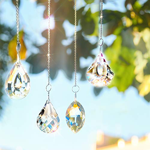 Sun Shine Catcher Chains for Pendant Prisms, 18.11 inch Crystal Prismatic Ball Suspension Chain with Hook for Crystal Prism Decoration DIY Crystal Decoration(10PCS)