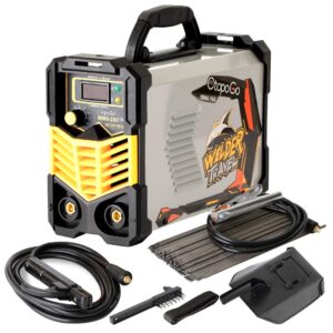 mma welder,160a arc welder machine igbt inverter digital display lcd hot start welder with welding stick electrodes| electrode holder| work clamp| input power adapter cable| brush 110v home use