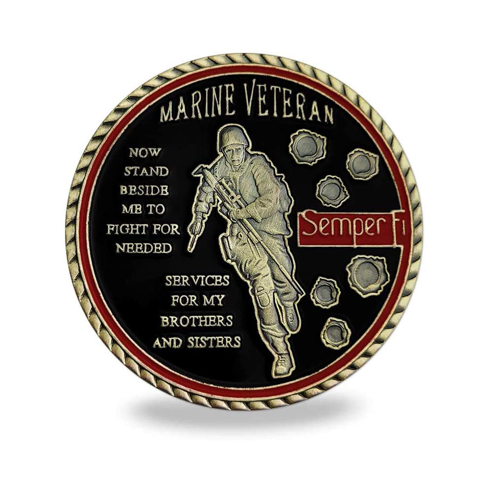 USMC Veteran Military Coin Marine Corps Semper Fi Military Challenge Coin