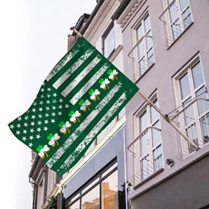 Gormcore Happy St. Patrick's Day Flag American Flag Lucky Banner Flag with Brass Grommets,Outdoor Sign House Banner Polyester Yard Lawn Outdoor Decor 3x5 Ft