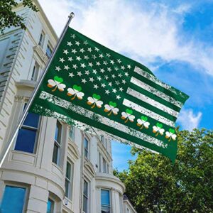 Gormcore Happy St. Patrick's Day Flag American Flag Lucky Banner Flag with Brass Grommets,Outdoor Sign House Banner Polyester Yard Lawn Outdoor Decor 3x5 Ft