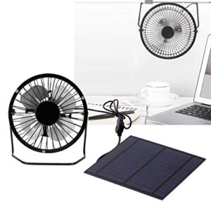 Solar Powered Fan, 5W Cooling Fan with Mini Solar Panel Mini Ventilator Fan Solar Panel Set for Greenhouse Dog Houses Trailers Rvs