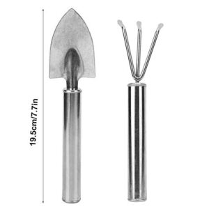 Alinory Garden Digging Tool, Garden Rake, Durable Labor‑Saving Comfortable Small Rust‑Proof for Bonsai Plants Planting Flowers Transplanting