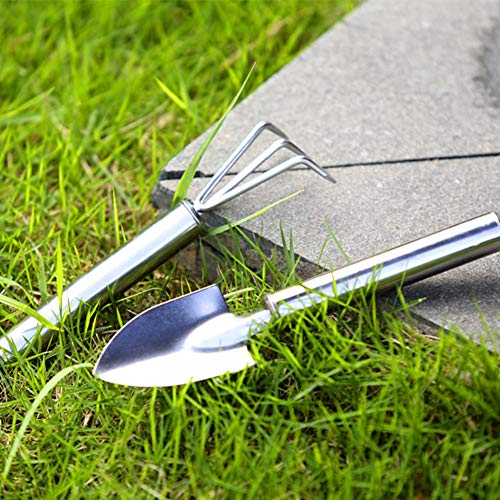 Alinory Garden Digging Tool, Garden Rake, Durable Labor‑Saving Comfortable Small Rust‑Proof for Bonsai Plants Planting Flowers Transplanting