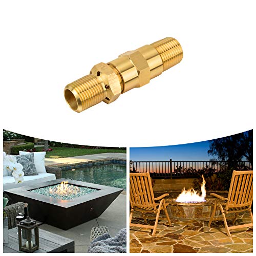 Stanbroil Liquid Propane Fire Pits 1/2" Air Mixer Valve, Solid Brass High Capacity 90K BTU