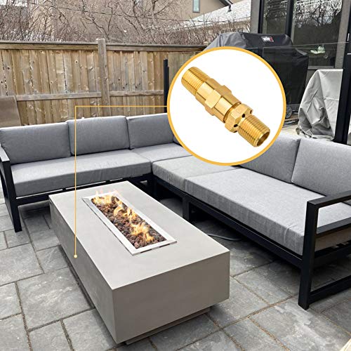 Stanbroil Liquid Propane Fire Pits 1/2" Air Mixer Valve, Solid Brass High Capacity 90K BTU