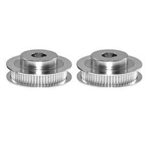 Zeberoxyz 2PCS Set GT2 Synchronous Wheel 20&60 Teeth 8mm Bore Aluminum Timing Pulley with 2PCS Length 200mm Width 6mm Belt (20-60T-8B-6)