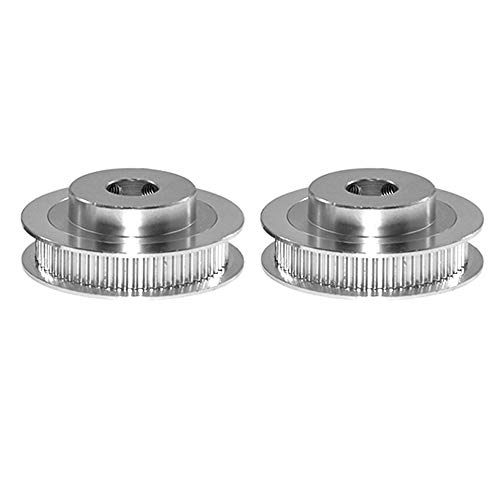 Zeberoxyz 2PCS Set GT2 Synchronous Wheel 20&60 Teeth 8mm Bore Aluminum Timing Pulley with 2PCS Length 200mm Width 6mm Belt (20-60T-8B-6)