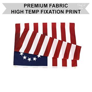 PringCor Betsy Ross Polyester Flag 3x5FT American Revolution Patriotic 13 Star …