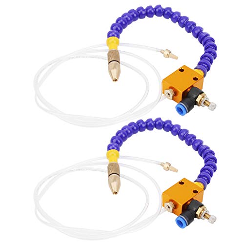 2Pcs Mist Coolant Lubrication Spray System, for 8mm Air Pipe CNC Lathe Milling Drill A for The Liquid That Requires No Pressure Output