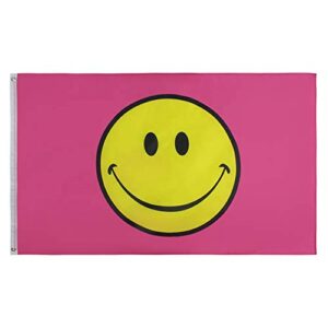 pringcor 3x5ft flag pink happy face banner dorm bedroom advertising usa