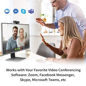 j5create 4K Ultra HD Webcam with 5X Digital Zoom Privacy Cover Low Light Enhancement Dual High-Fidelity Microphones Remote Control USB-C|for Video Conferencing/Online Classes/Live Streaming (JVCU435)