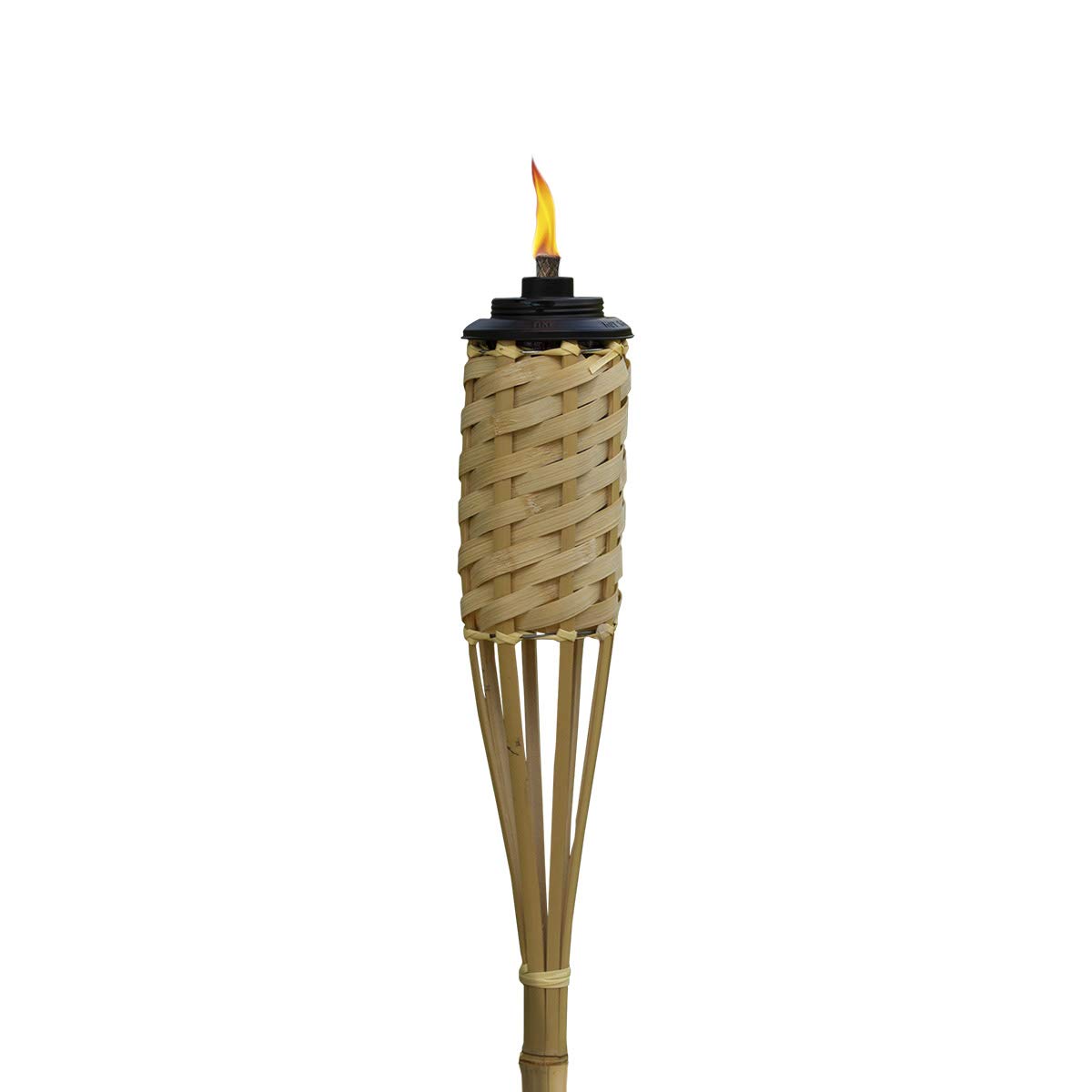 TIKI Brand Weather Resistant Coated Torch, Outdoor Décor for Home, Garden, Patio 12-Pack 57 in Bamboo, 1120116, Pack of 12, Natural,Pack of 12