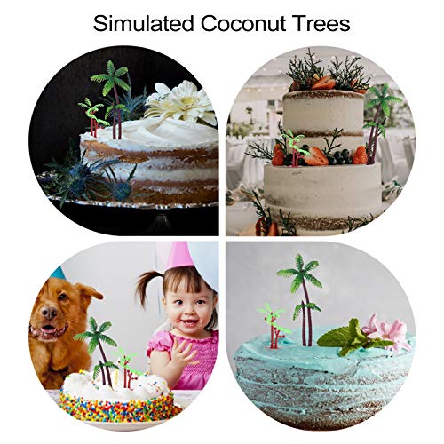 PRETYZOOM 1 Set 20 Pcs Coconut Cake Decoration Ice Cream Decorations Ice Cream Ornament Simulated Coconut Tree Plastic Cake Decorations Cake Supplies Ornaments Birthday Cake Decor