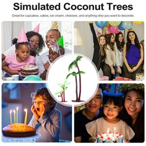 PRETYZOOM 1 Set 20 Pcs Coconut Cake Decoration Ice Cream Decorations Ice Cream Ornament Simulated Coconut Tree Plastic Cake Decorations Cake Supplies Ornaments Birthday Cake Decor