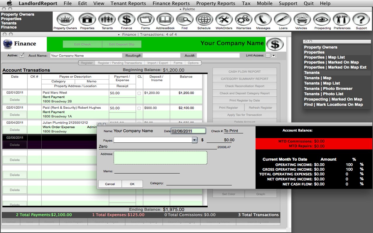 Property Management Software - Landlord Report (MAC/WIN) - Unlimited Units