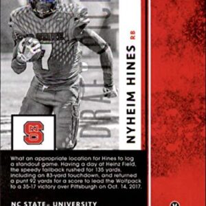 2018 Panini Elite Draft Picks Variation #116 Nyheim Hines NC State Wolfpack RC Rookie Football Card