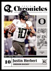 football nfl 2020 panini chronicles draft picks draft picks #5 justin herbert