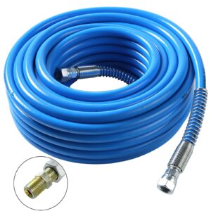 natgai 1/4 inch high pressure airless paint sprayer hose 3300psi sprayer flexible fiber tube (25ft)