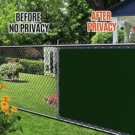 AofeiGa 180GSM 6ft x 50ft Fence Privacy Screen Heavy Duty Fence Cover Garden Wall Backyard Dark Green