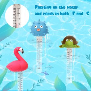 XY-WQ Floating Pool Thermometer, Large Size Easy Read for Water Temperature with String for Outdoor and Indoor Swimming Pools and Spas (Puffer)