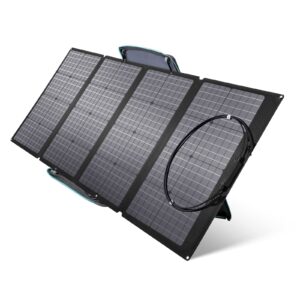 ef ecoflow 160 watt portable solar panel for power station, foldable solar charger with adjustable kickstand, waterproof ip68 for outdoor camping rv off grid system