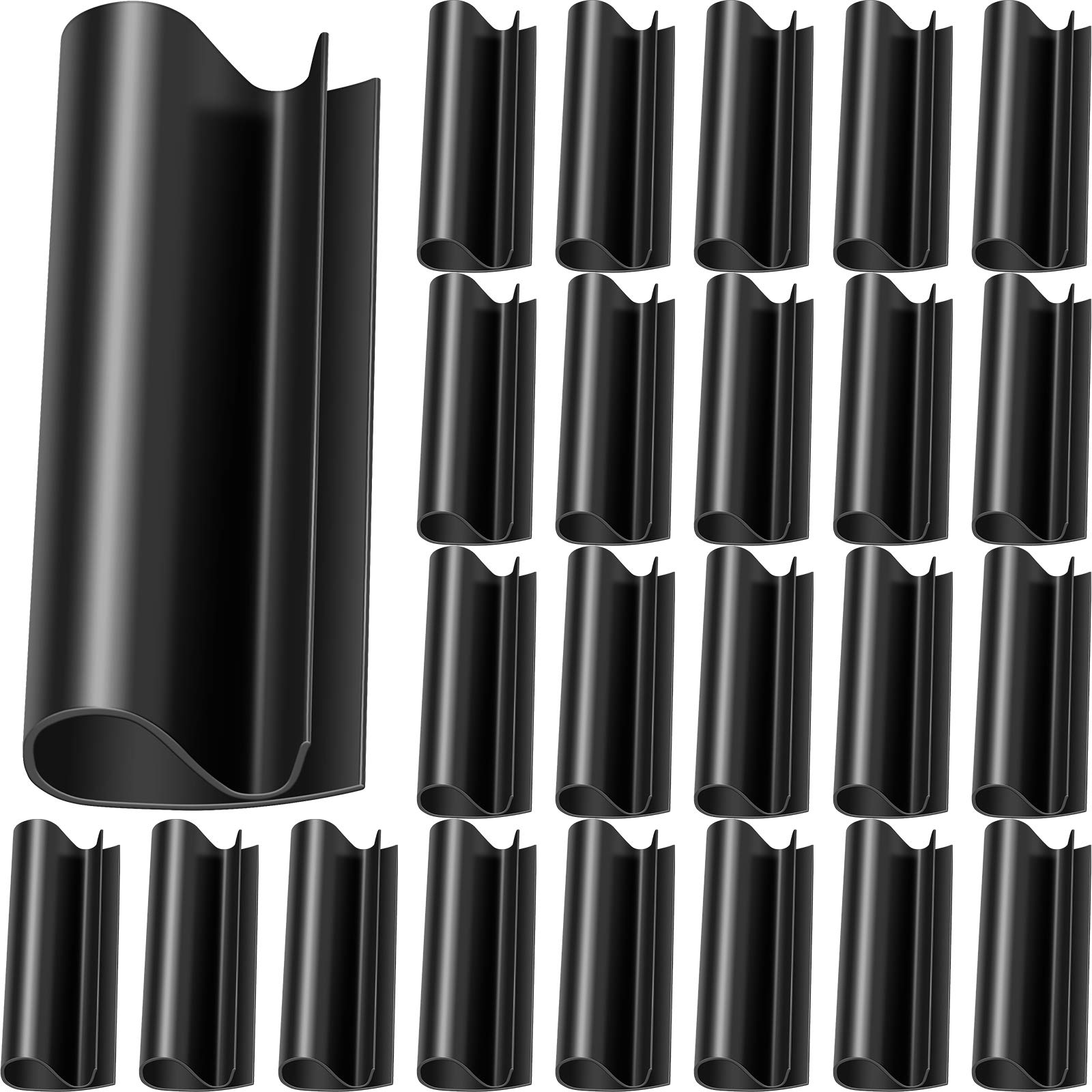 Nuanchu Cover Clip for Pool Securing Winter Cover Clip Above Ground Cover Clips(Black,32 Pieces)