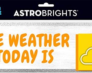 Astrobrights 7-Piece Daily Weather Kit, Pre-Assembled, 1 Backer Board with Magnet/6 Di-Cut Icons with Magnets, Assorted Colors (91769)